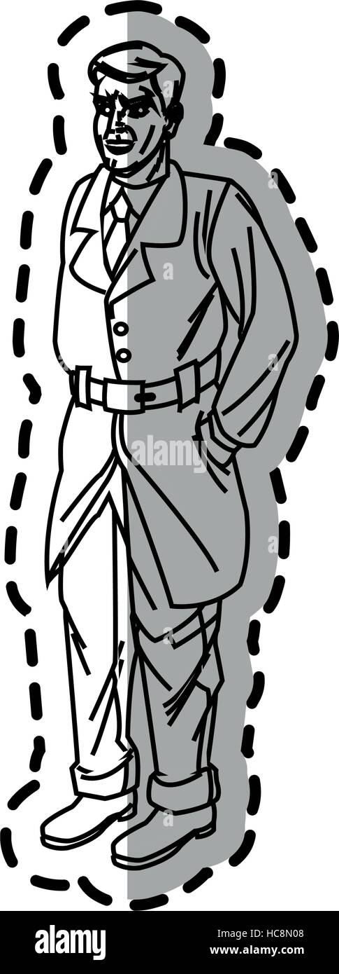 Inspector man cartoon design Stock Vector Image & Art - Alamy