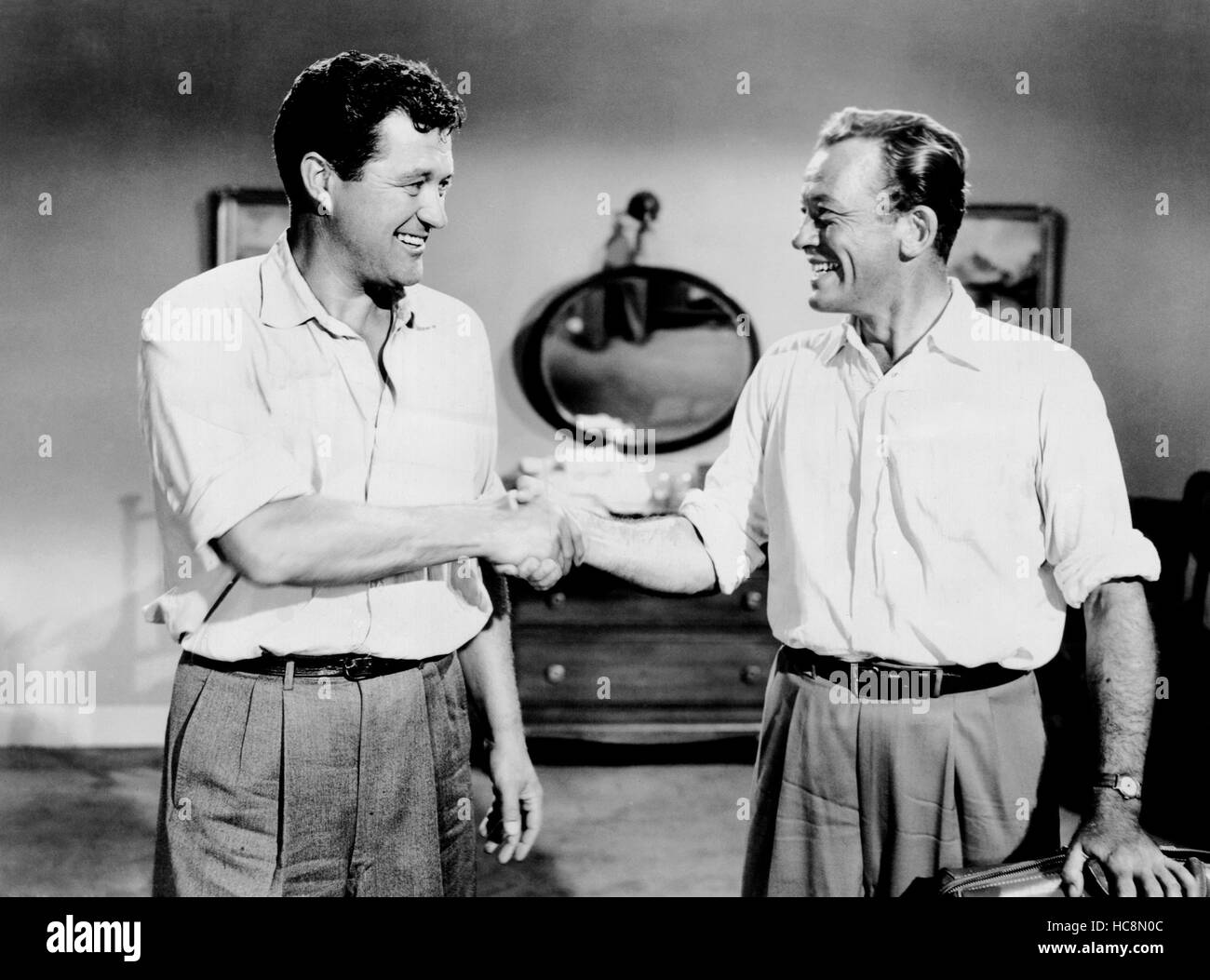 URANIUM BOOM, from left, Dennis Morgan, William Talman, 1956 Stock Photo - Alamy