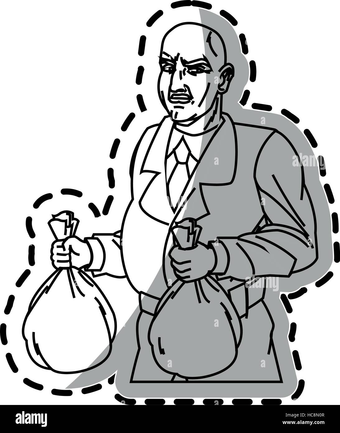 Thief cartoon with money bag design Stock Vector Image & Art - Alamy
