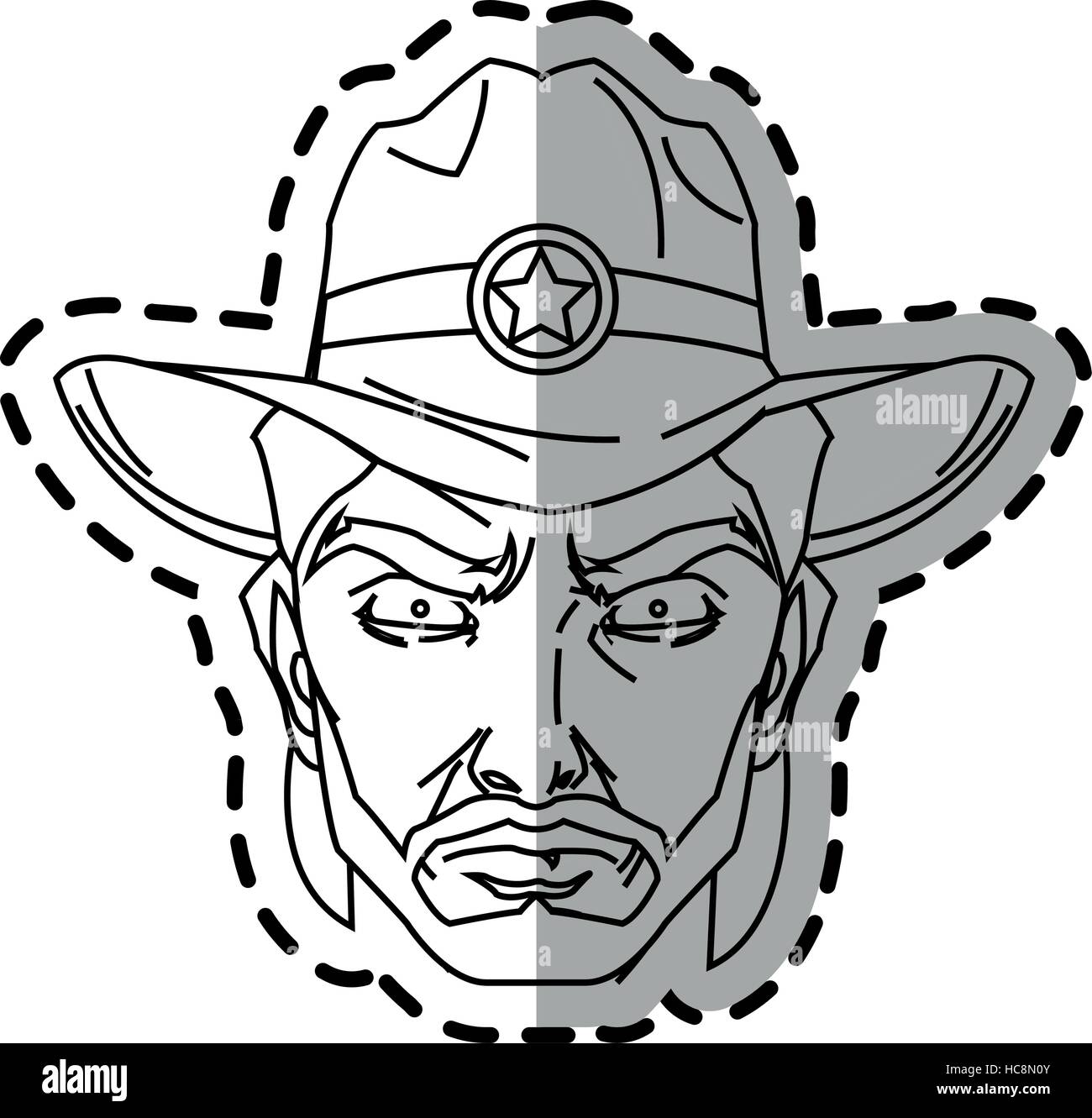 Isolated cowboy cartoon design Stock Vector Image & Art - Alamy