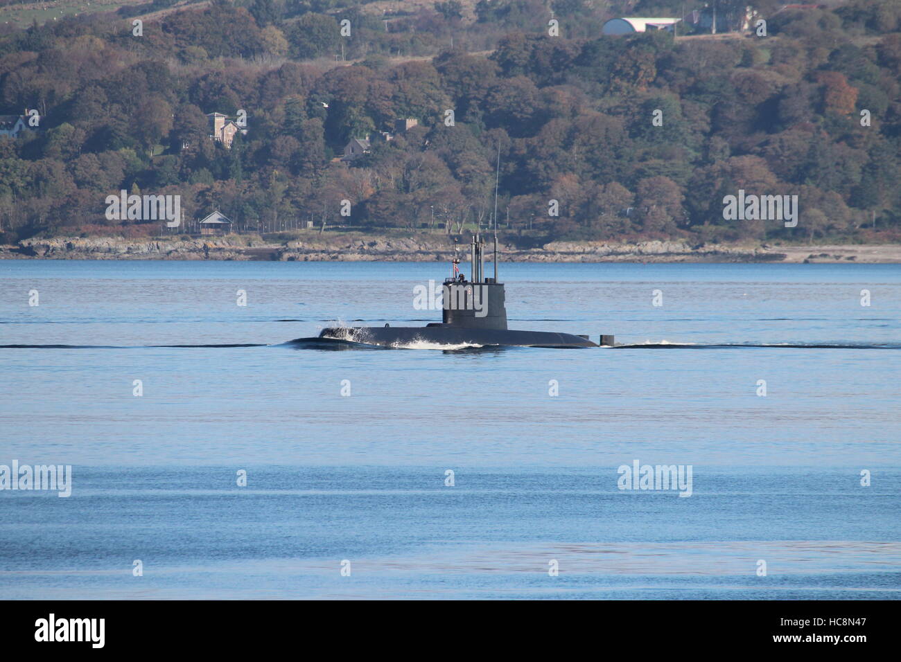 KNM Utsira (S301), an Ula-class submarine of the Royal Norwegian Navy ...