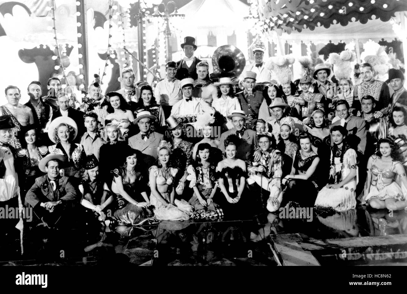 VARIETY GIRL, gathered cast includes Bing Crosby, Bob Hope, Gary Cooper ...