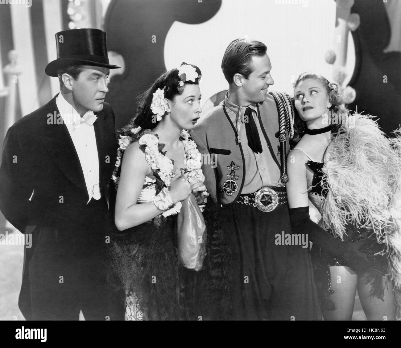 VARIETY GIRL, from left, Ray Milland, Cass Daley, William Holden, Joan ...