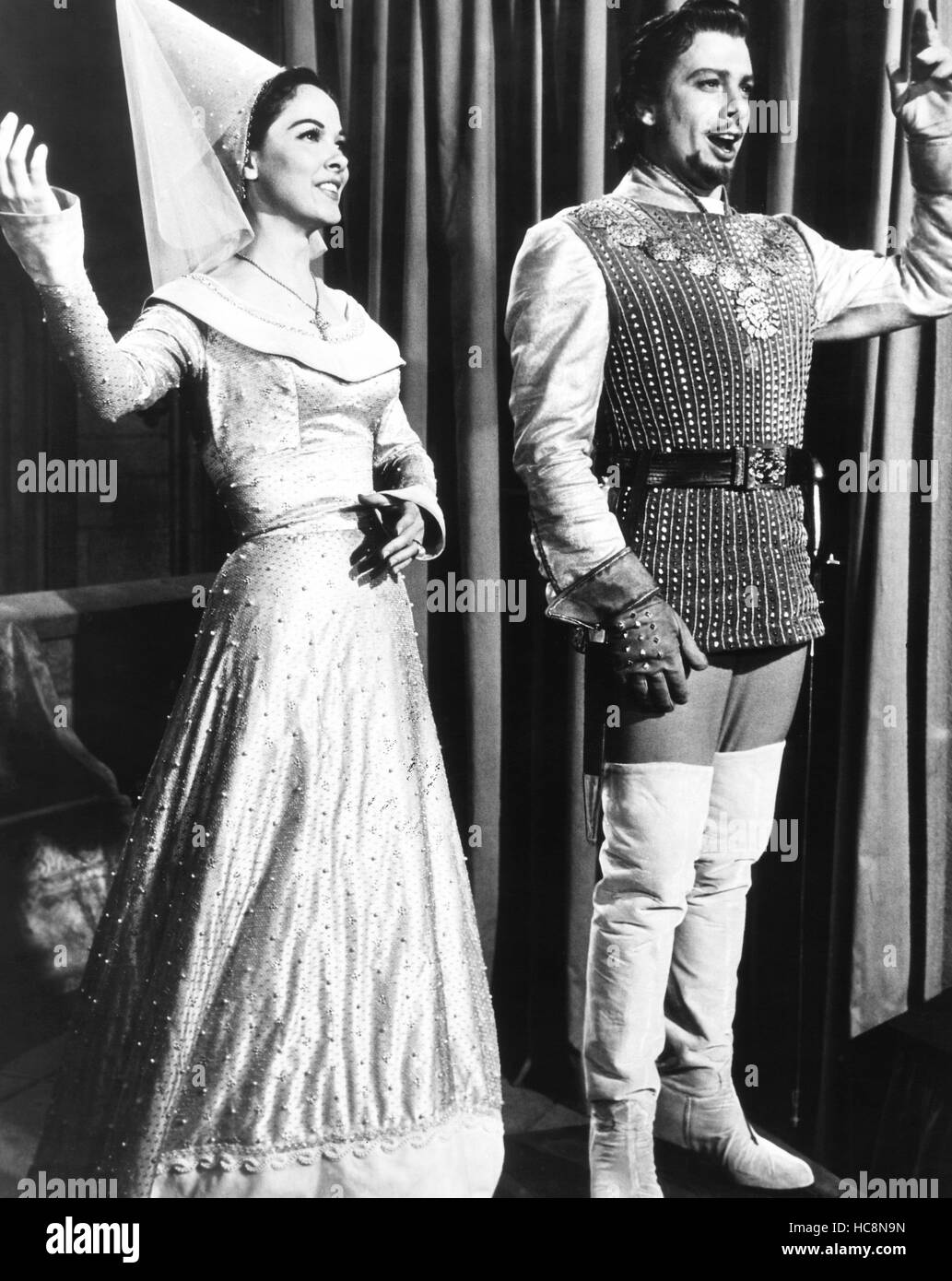 THE VAGABOND KING, from left: Kathryn Grayson, Oreste Kirkop, 1956 ...