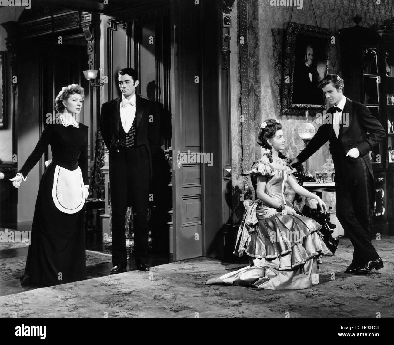 THE VALLEY OF DECISION, from left, Greer Garson, Gregory Peck, Marsha ...