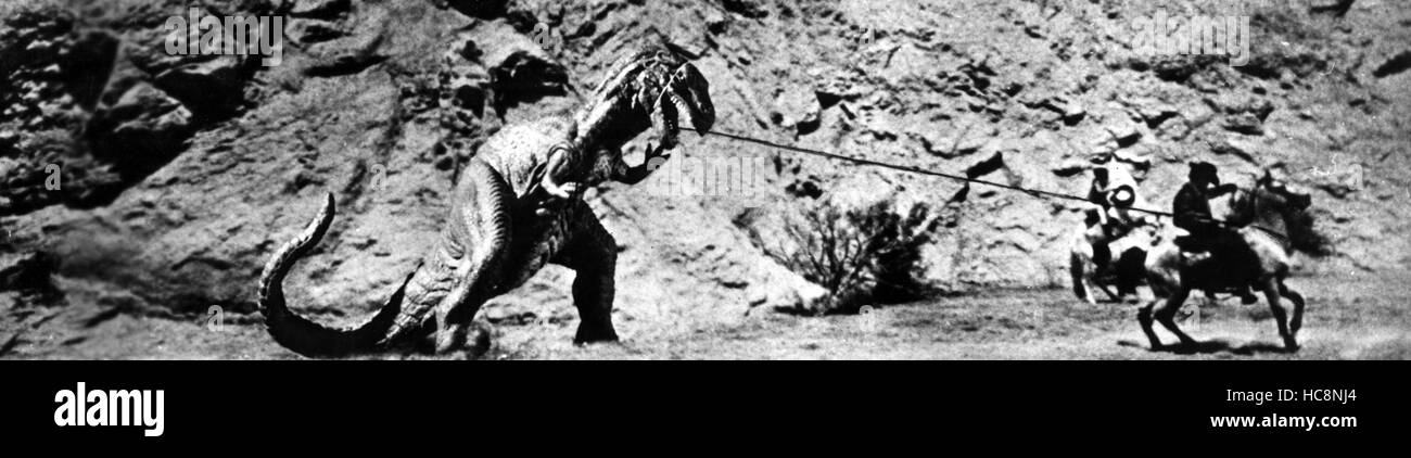 THE VALLEY OF GWANGI, Allosaurus being lassoed, 1969 Stock Photo - Alamy