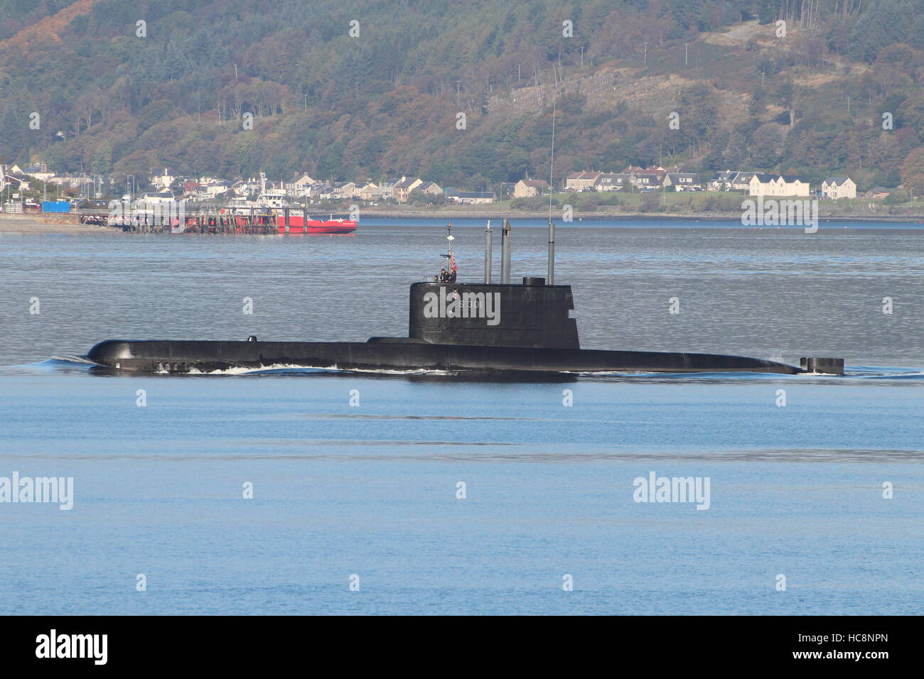 KNM Utsira (S301), an Ula-class submarine of the Royal Norwegian Navy ...