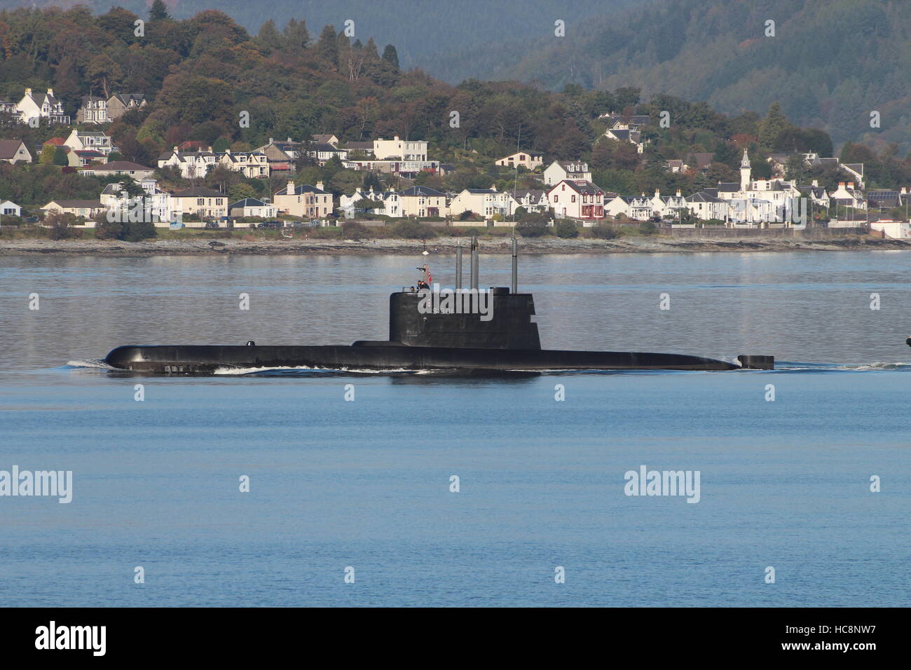 KNM Utsira (S301), an Ula-class submarine of the Royal Norwegian Navy ...