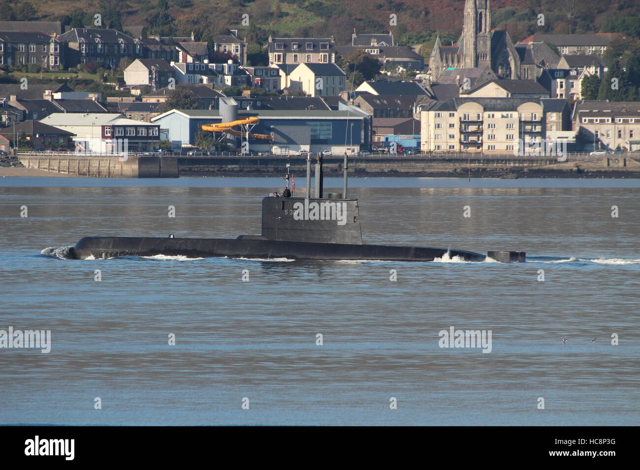 KNM Utsira (S301), an Ula-class submarine of the Royal Norwegian Navy ...