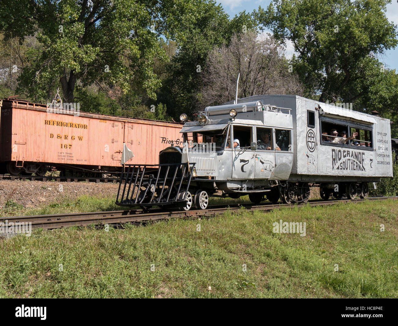 Galloping Goose #7 rides the tracks, Colorado Railroad Museum, Golden ...