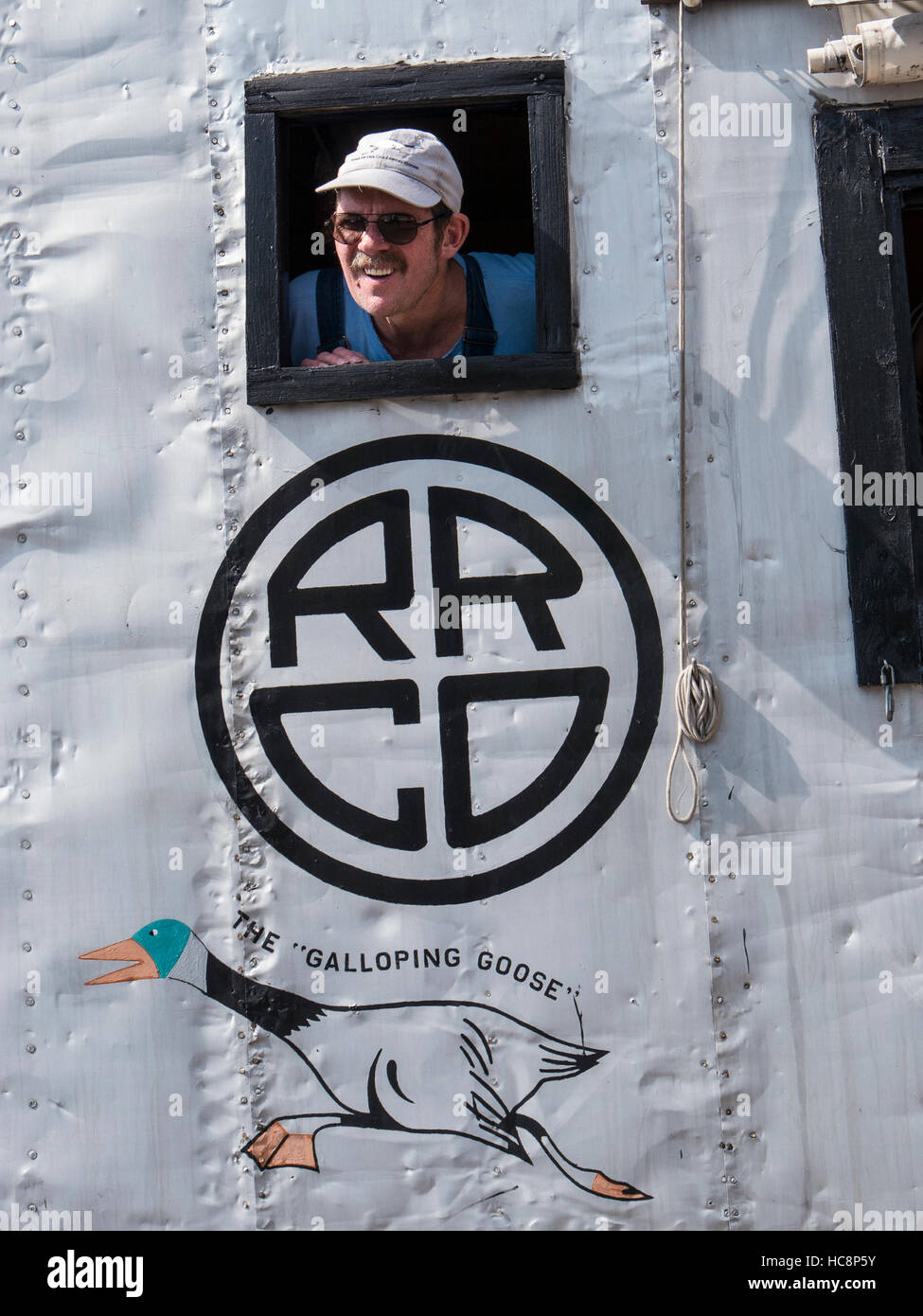 Man onboard Galloping Goose #7, Colorado Railroad Museum, Golden ...