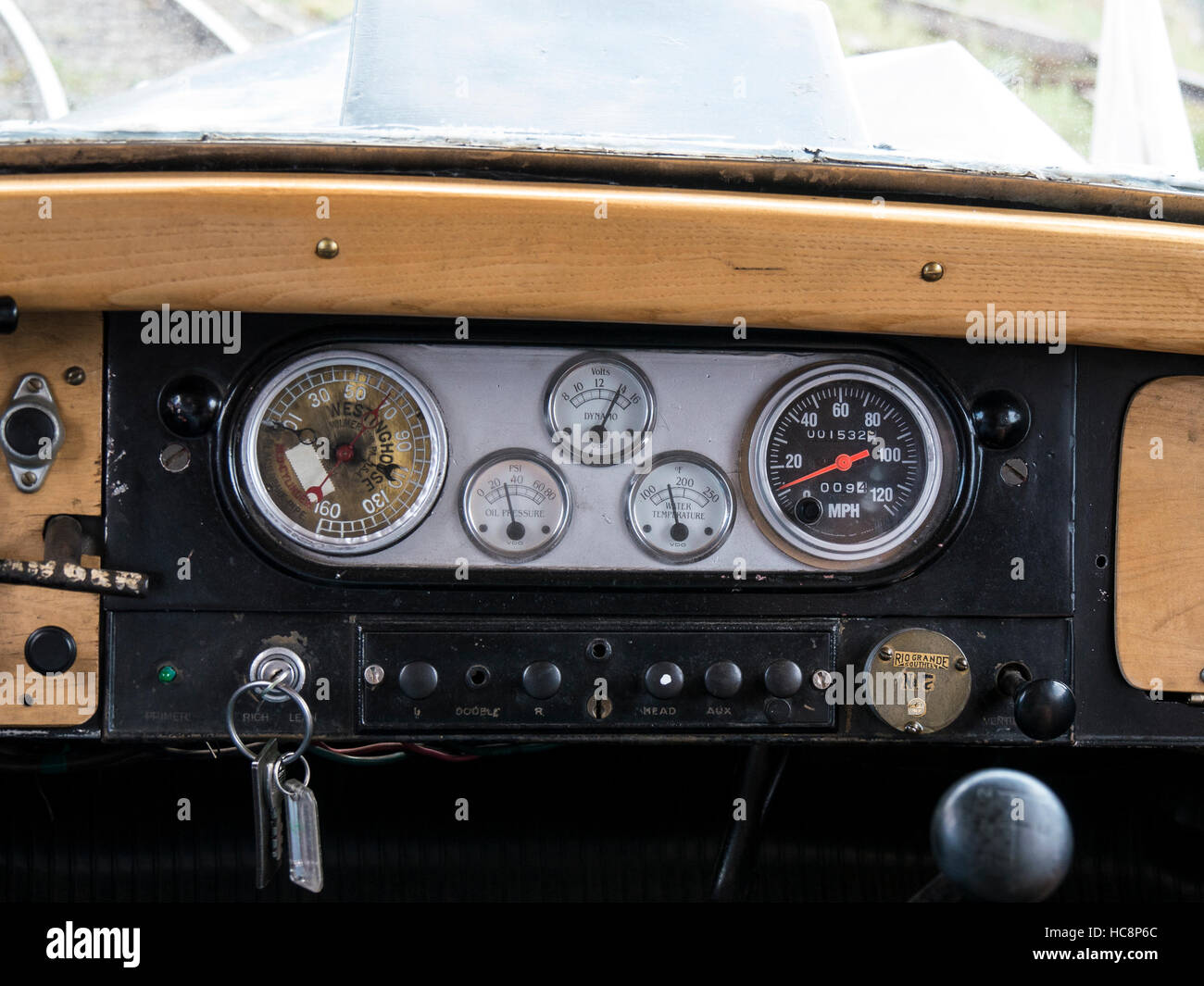 Dashboard and gauges, Galloping Goose #7, Colorado Railroad Museum ...