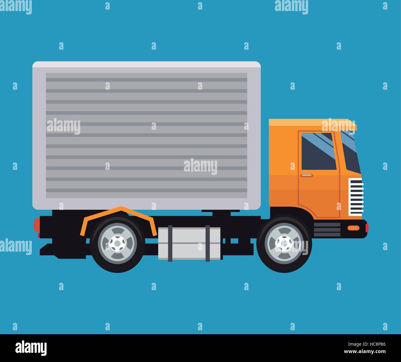 delivery concept truck transport blue background Stock Vector Image ...