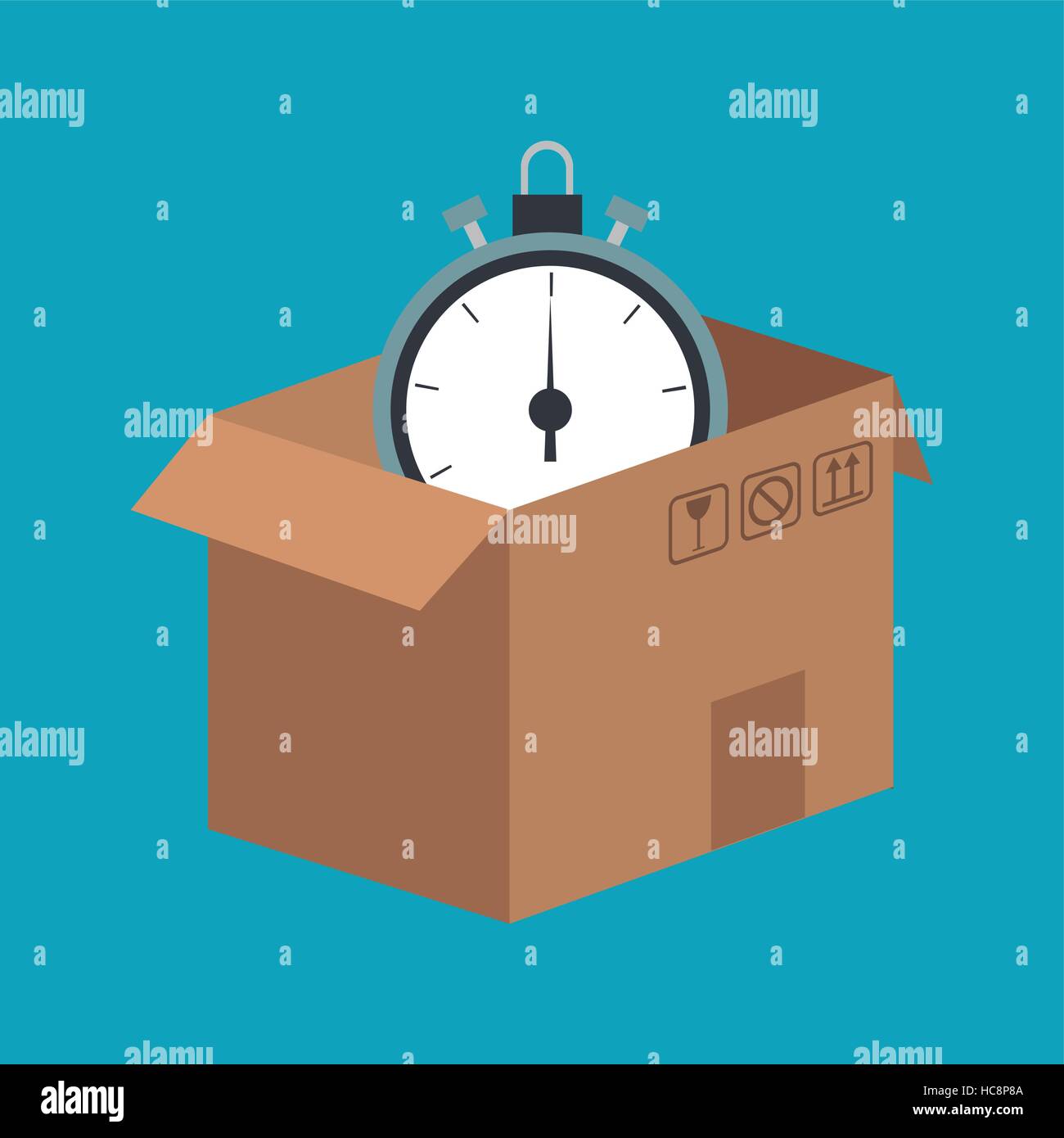 Box clock Stock Vector Images - Alamy