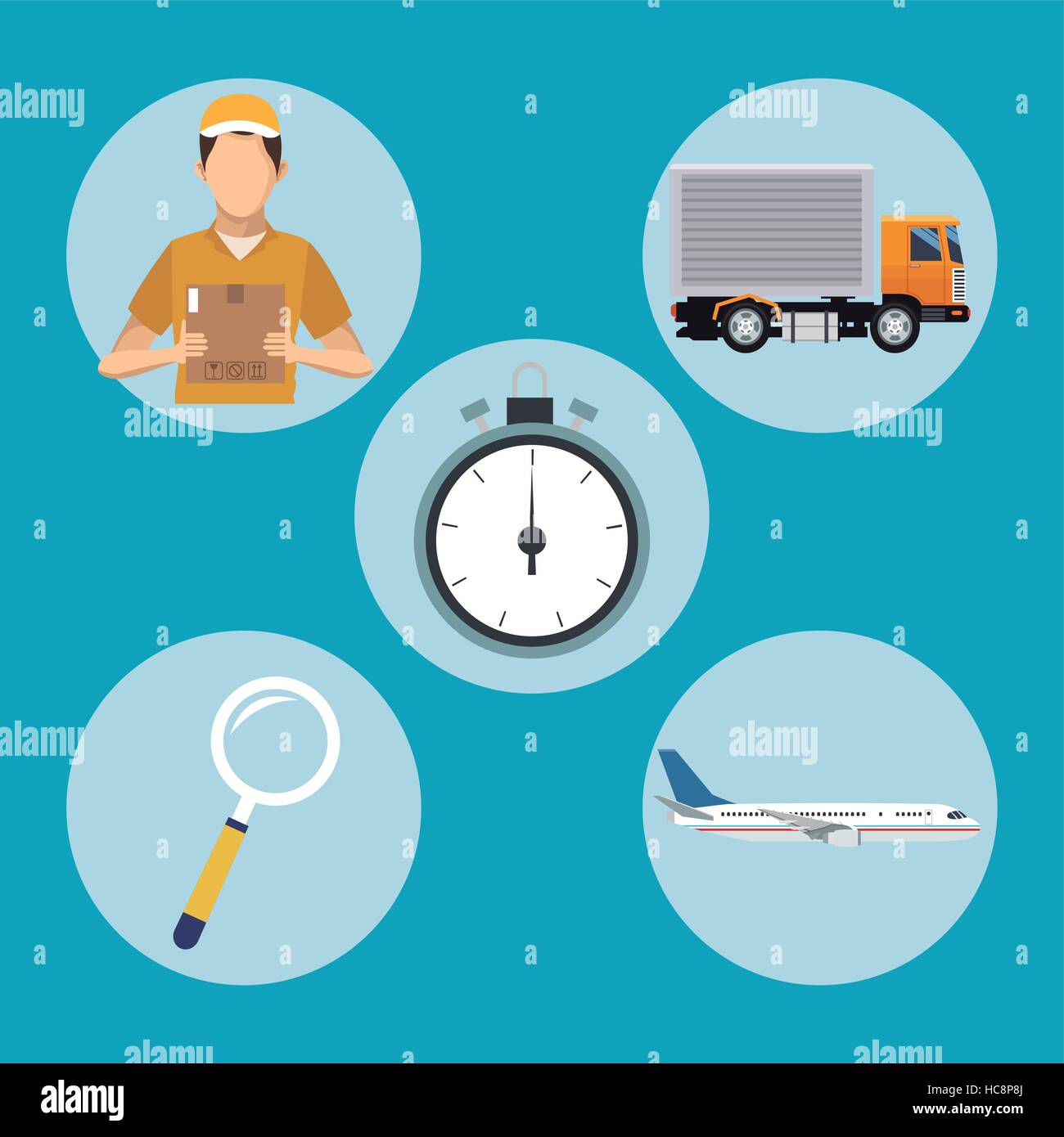 Man pushing truck Stock Vector Images - Alamy