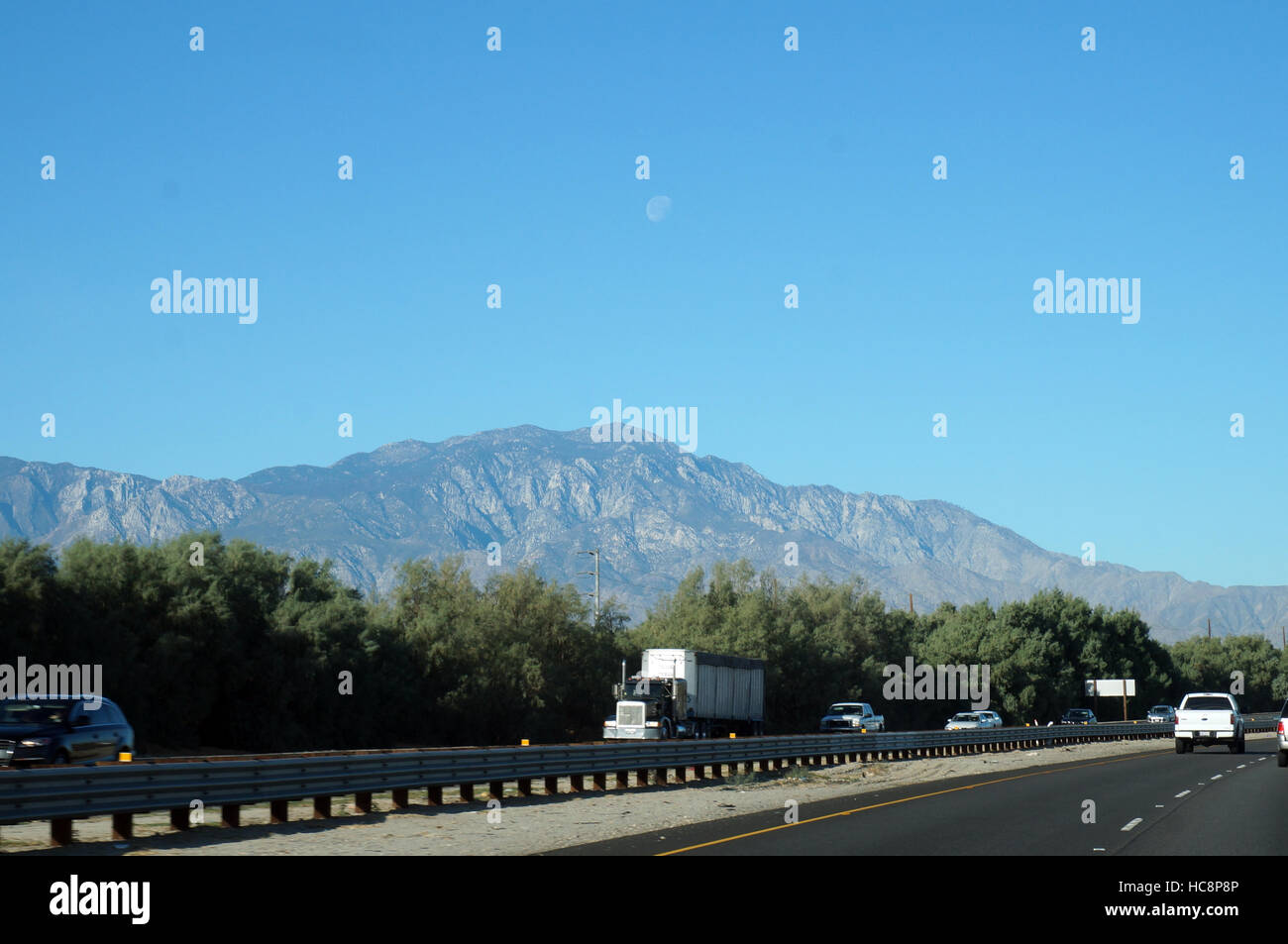 The Moon over Mount San Jacinto Stock Photo - Alamy