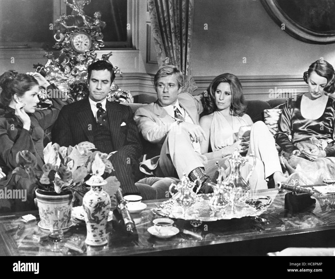 THE WAY WE WERE, from left, center, Bradford Dillman, Robert Redford ...