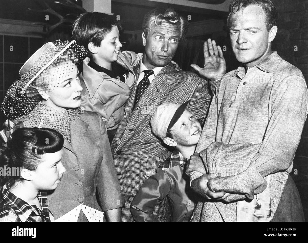 WEEK-END WITH FATHER, l-r: Janine Perreau, Virginia Field, Tommy Rettig ...