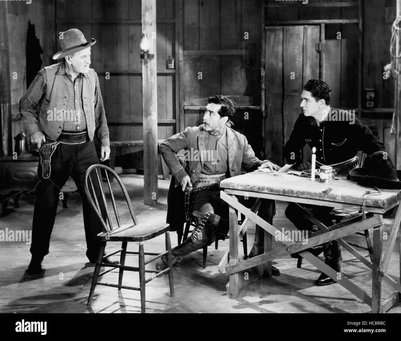 WESTERN JUSTICE, from left: Lafe McKee, Julian Rivero, Bob Steele, 1934 ...