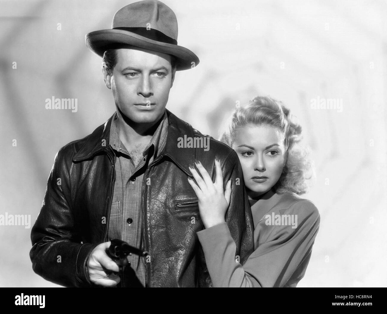 WEB OF DANGER, from left, Bill Kennedy, Adele Mara, 1947 Stock Photo ...