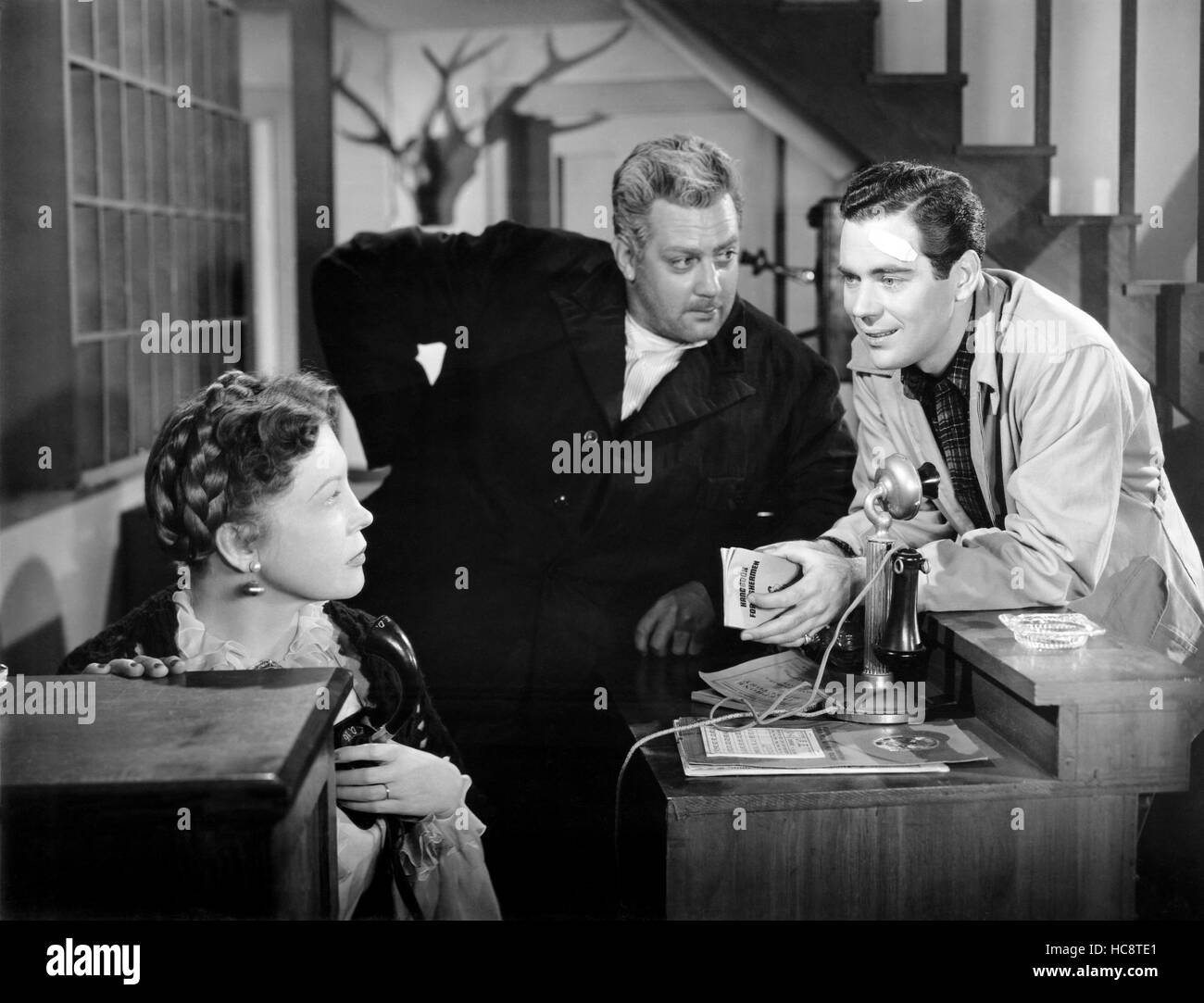 THE WHIP HAND, from center left, Raymond Burr, Elliott Reid, 1951 Stock ...