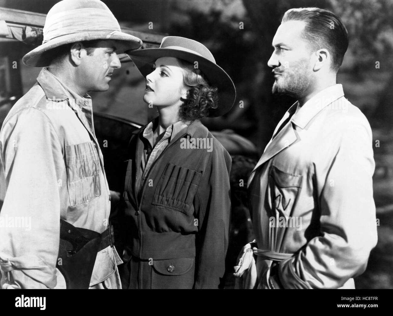 WHITE HUNTER, from left, Warner Baxter, June Lang, George Sanders, 1936 ...