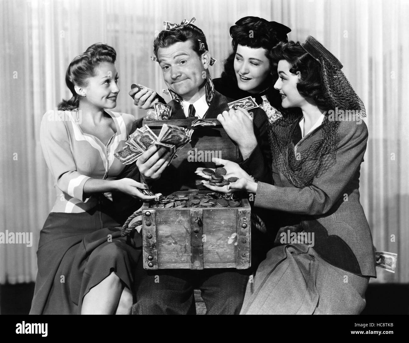 WHISTLING IN DIXIE, from left: Diana Lewis, Red Skelton, Celia Travers ...
