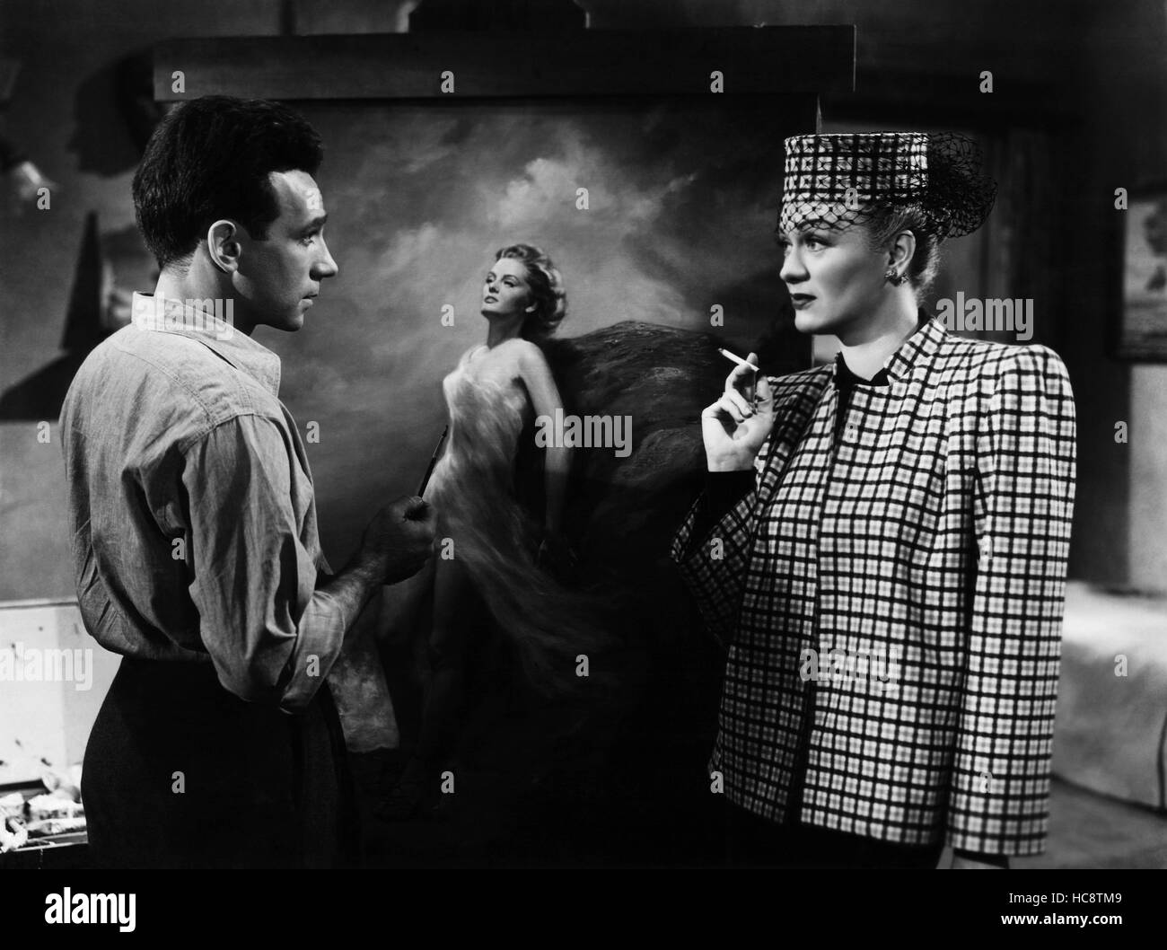 WHIPLASH, from left, Dane Clark, Alexis Smith, (in painting), Eve Arden ...