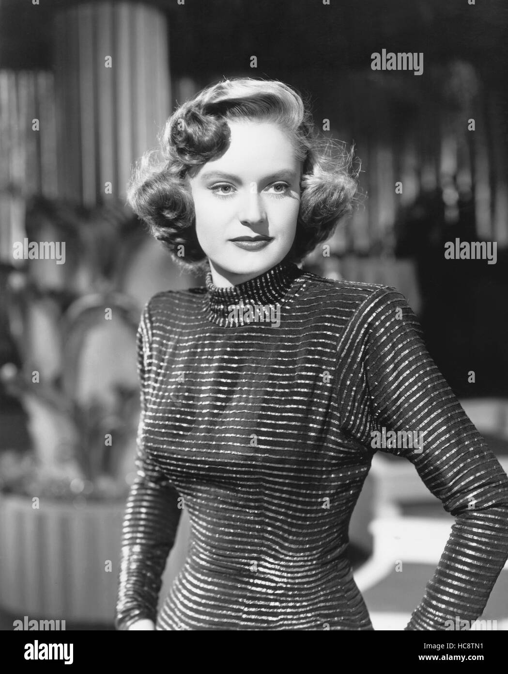 WHIPLASH, Alexis Smith, in a dress by Milo Anderson, 1948 Stock Photo ...