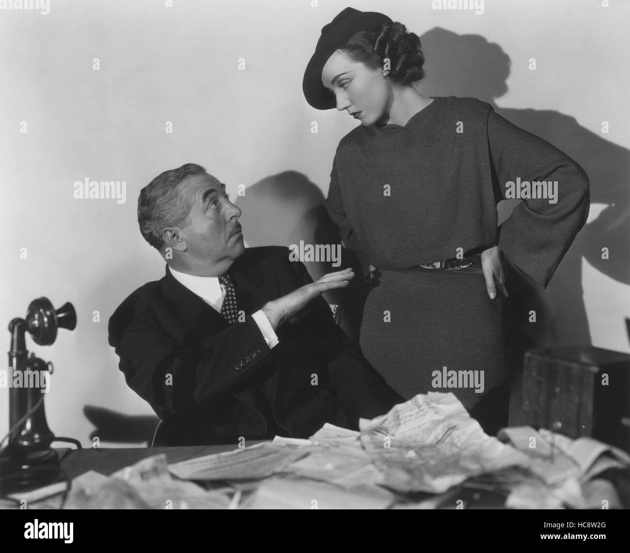 WHITE LIES, from left: Walter Connolly, Fay Wray, 1935 Stock Photo - Alamy