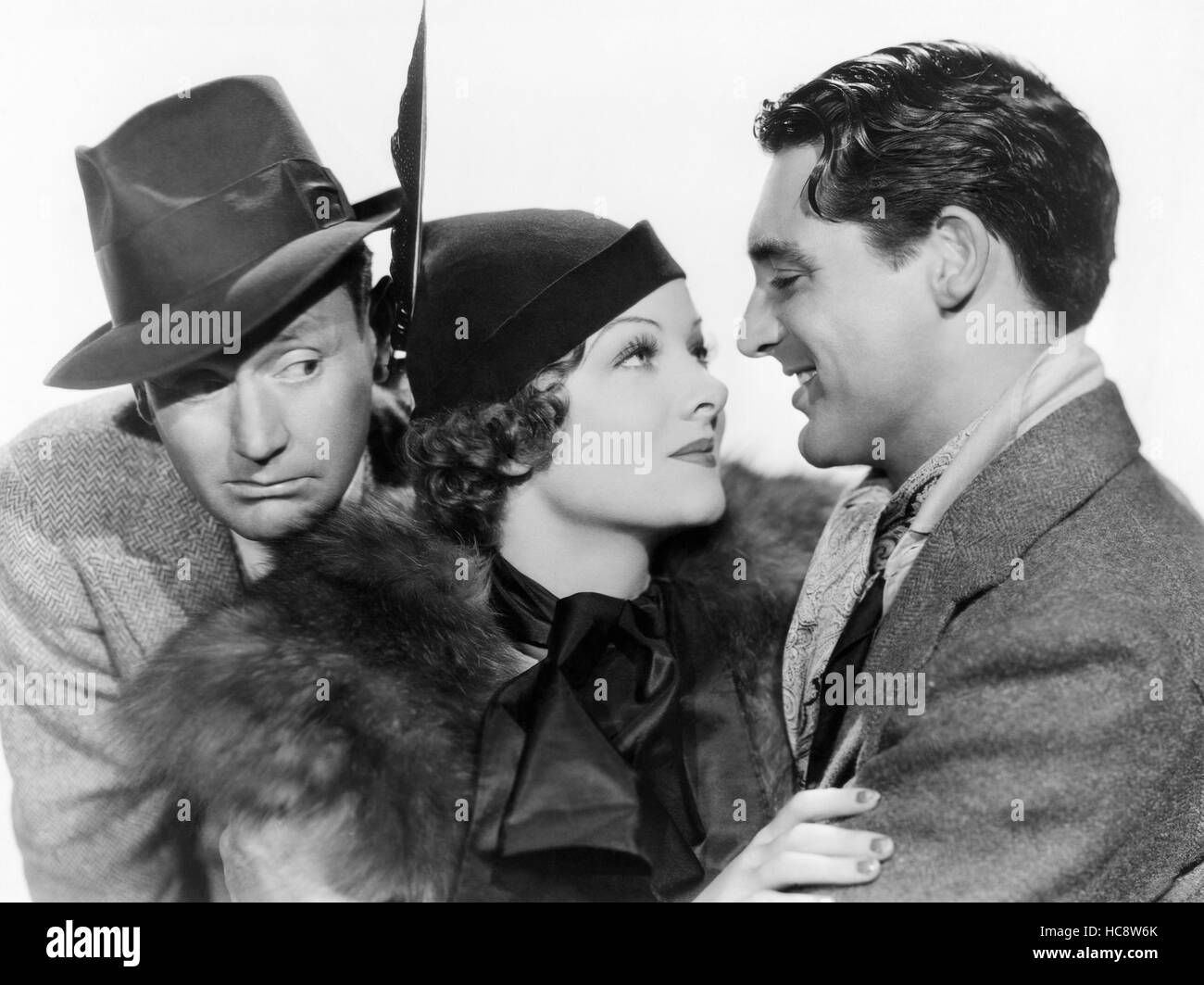 WINGS IN THE DARK, Roscoe Karns, Myrna Loy, Cary Grant, 1935 Stock ...