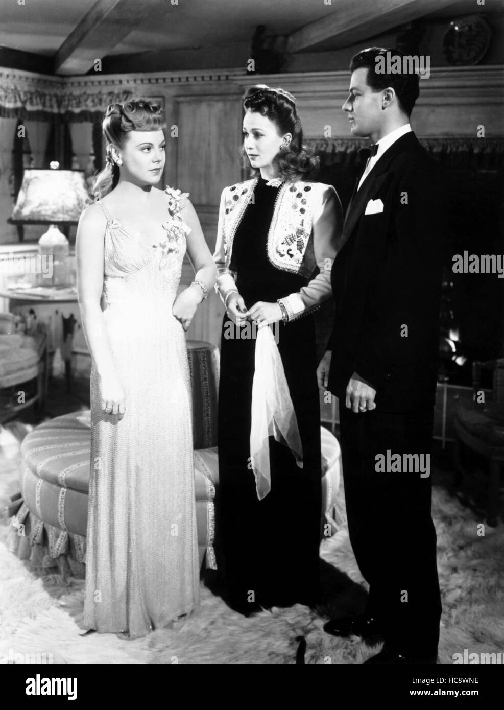 WINTERTIME, from left, Sonja Henie, Carole Landis, Cornel Wilde, 1943, TM and copyright ©20th ...