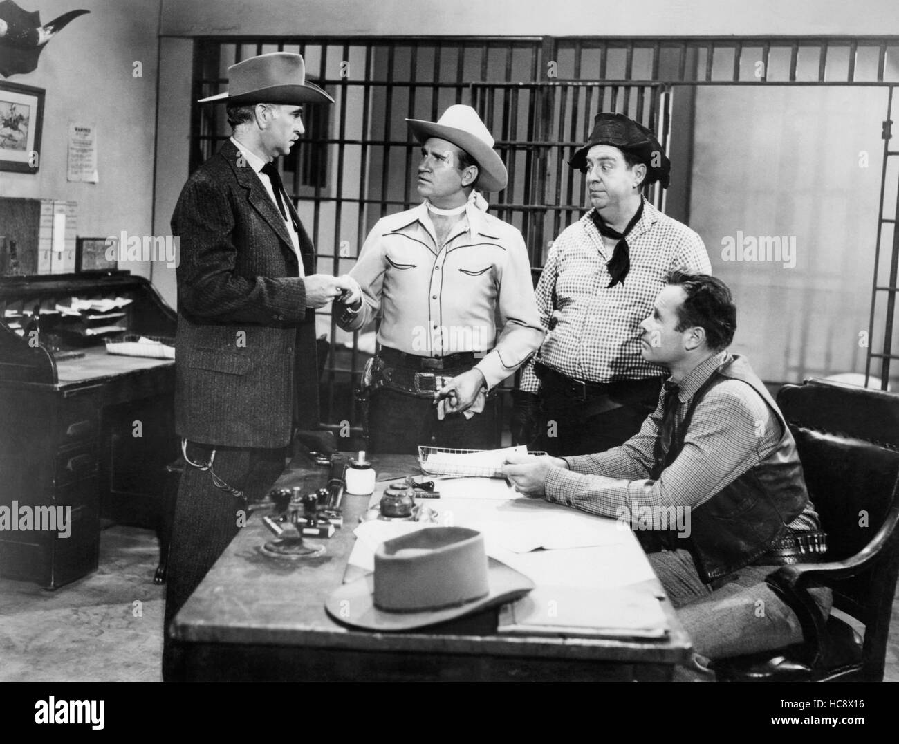 WINNING OF THE WEST, from left: William Forrest, Gene Autry, Smiley ...