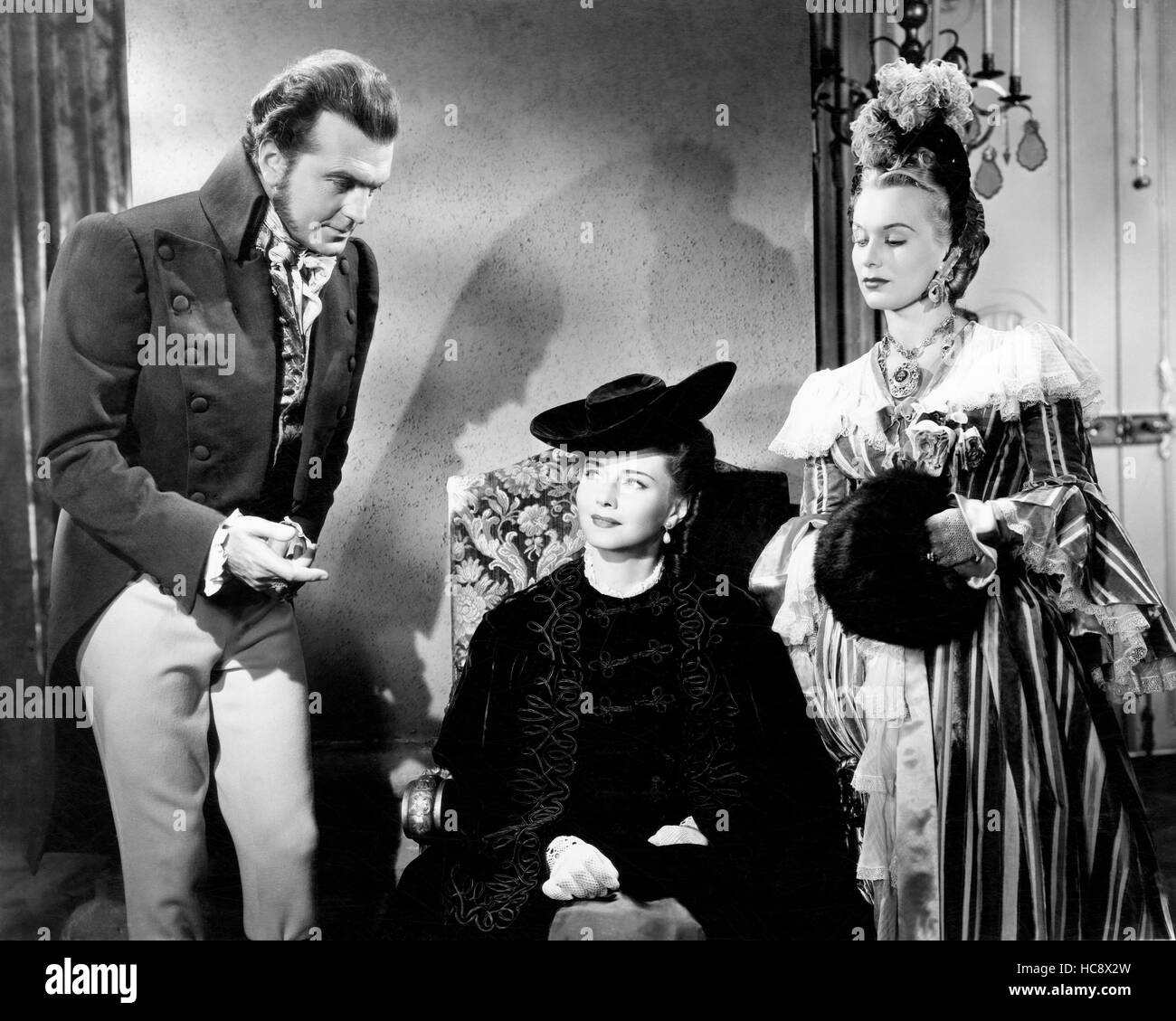 THE WIFE OF MONTE CRISTO, from left, John Loder, Lenore Aubert, Eva ...