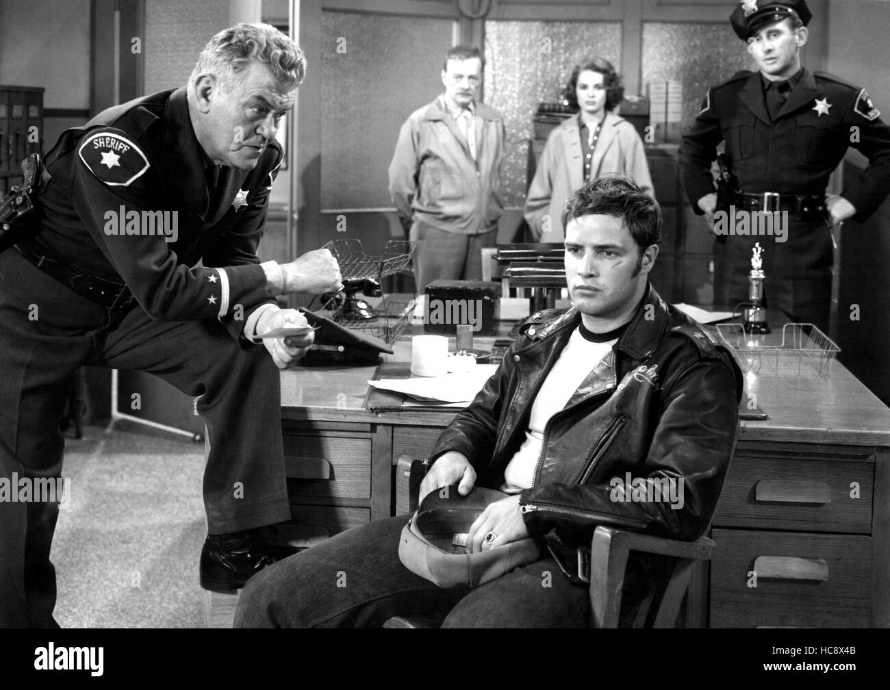THE WILD ONE, Jay C. Flippen, Robert Keith, Mary Murphy, Marlon Brando ...