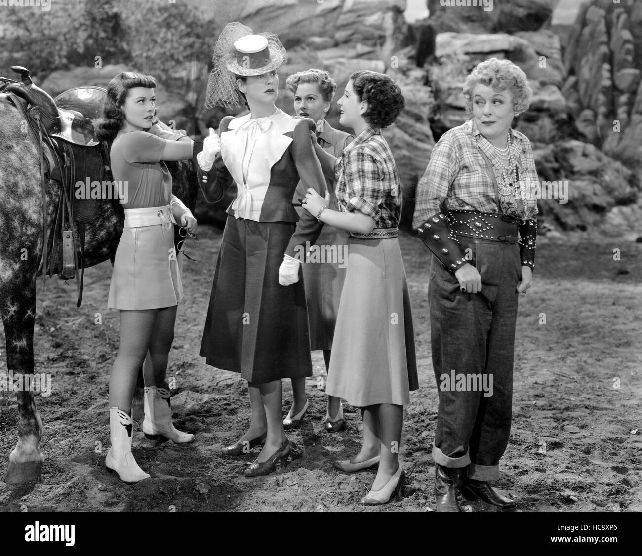 THE WOMEN, from left: Paulette Goddard, Rosaline Russell, Joan Fontaine ...