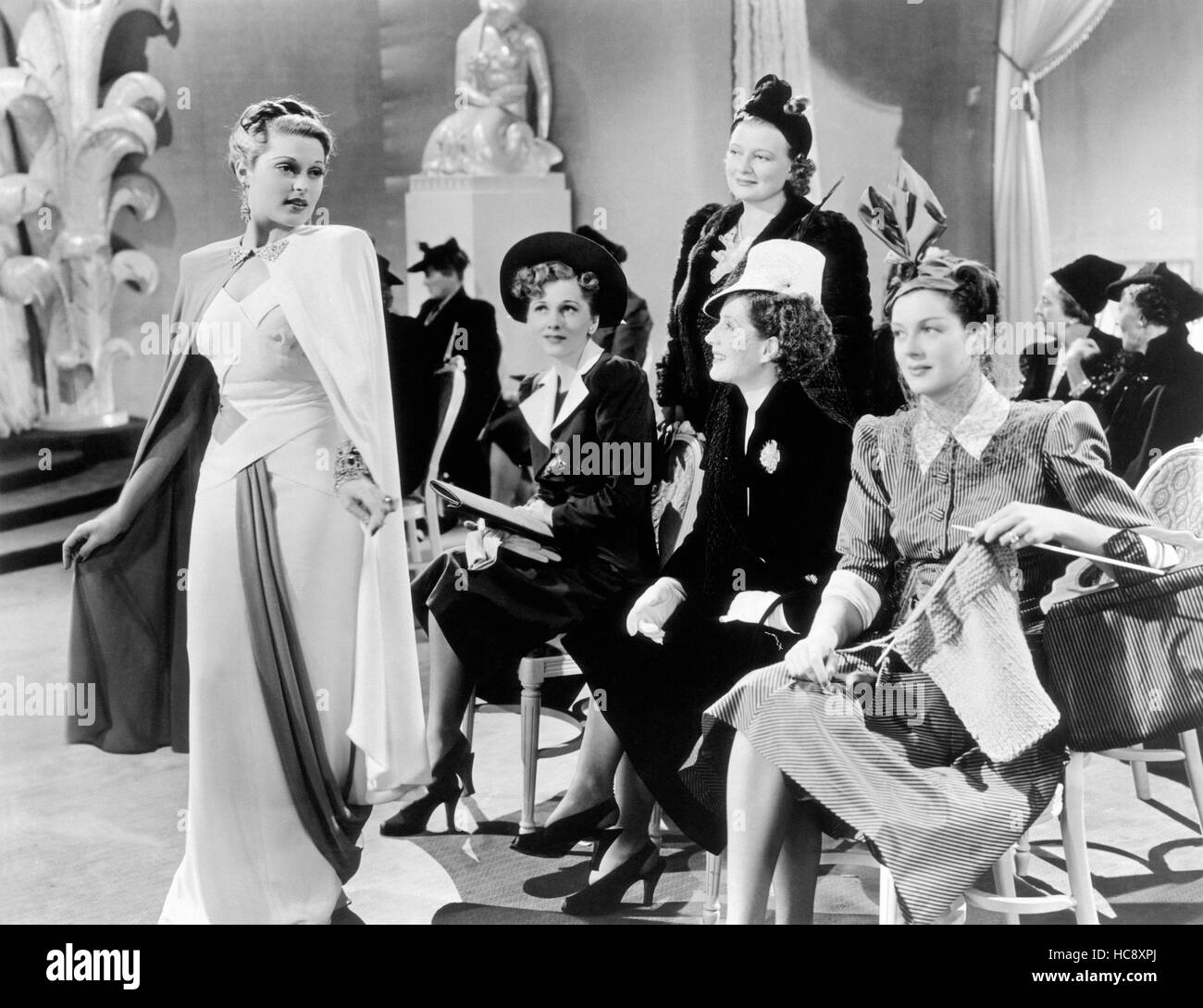 THE WOMEN, seated from left: Joan Fontaine, Norma Shearer, Rosalind ...
