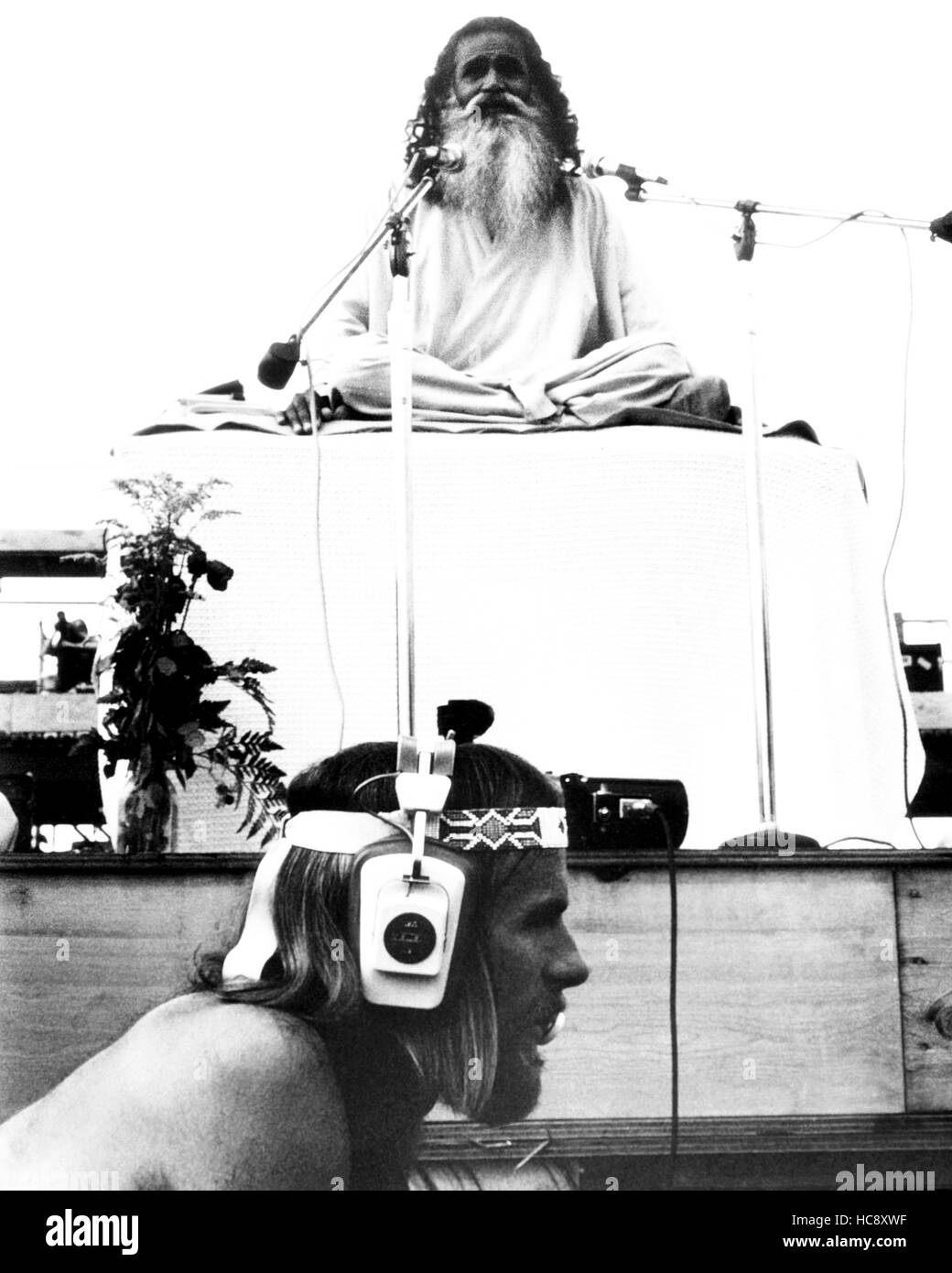 WOODSTOCK, from top, Swami Satchidananda, director Michael Wadleigh ...
