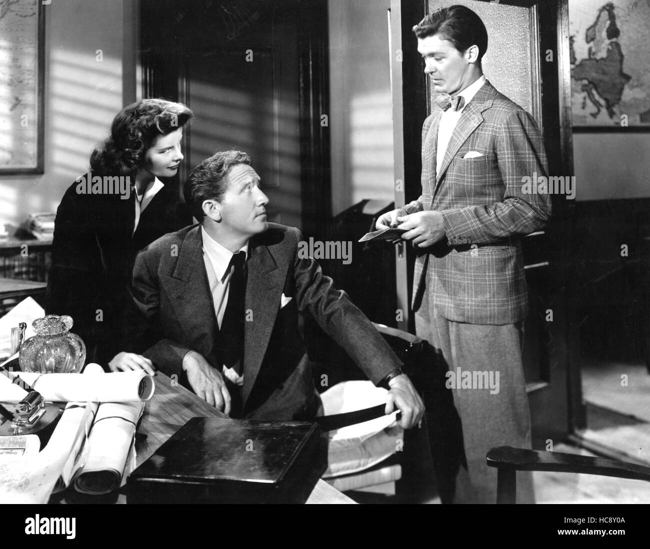 WOMAN OF THE YEAR, Katharine Hepburn, Spencer Tracy, Dan Tobin, 1942 ...