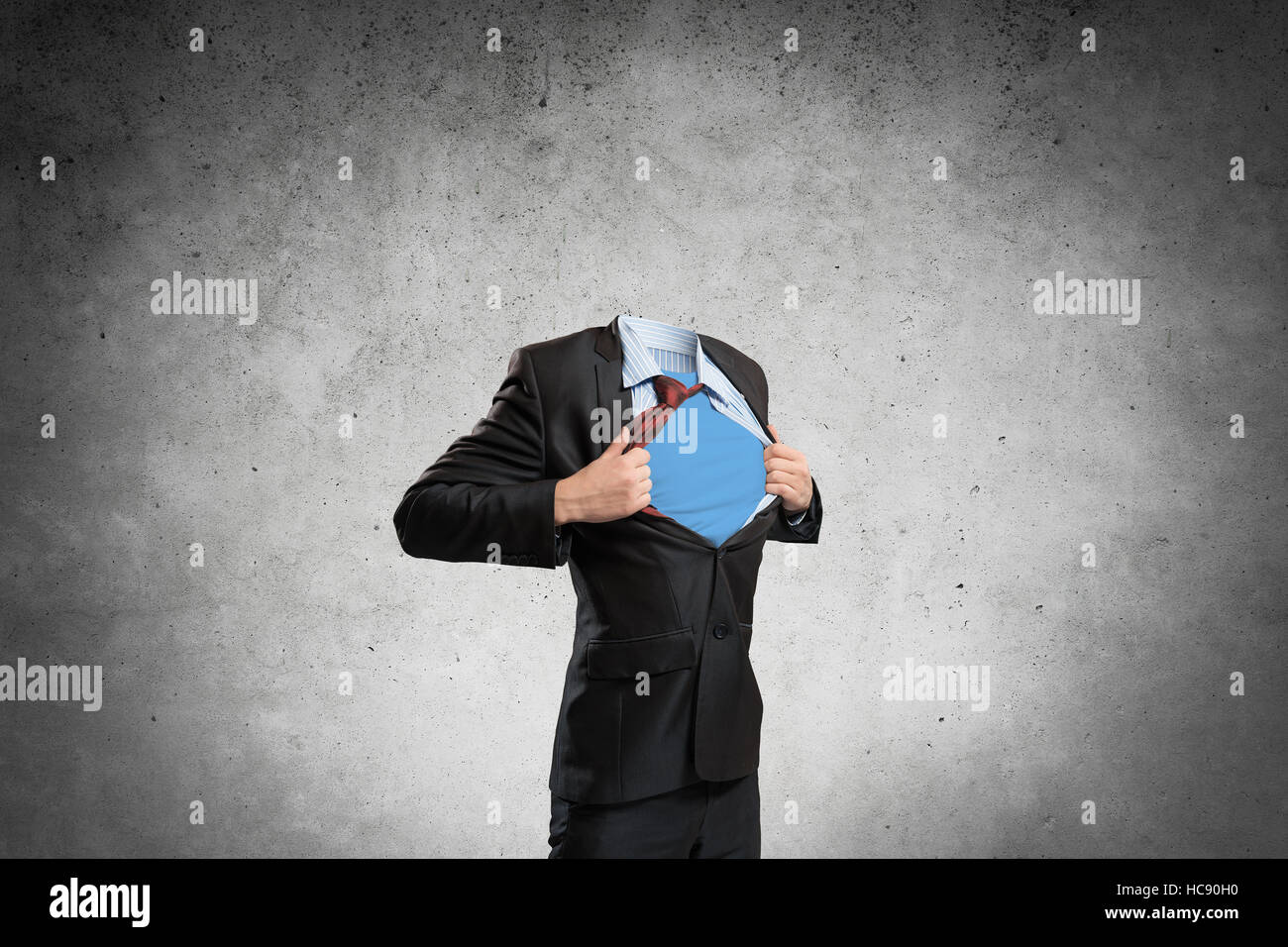 Headless super businessman Stock Photo - Alamy
