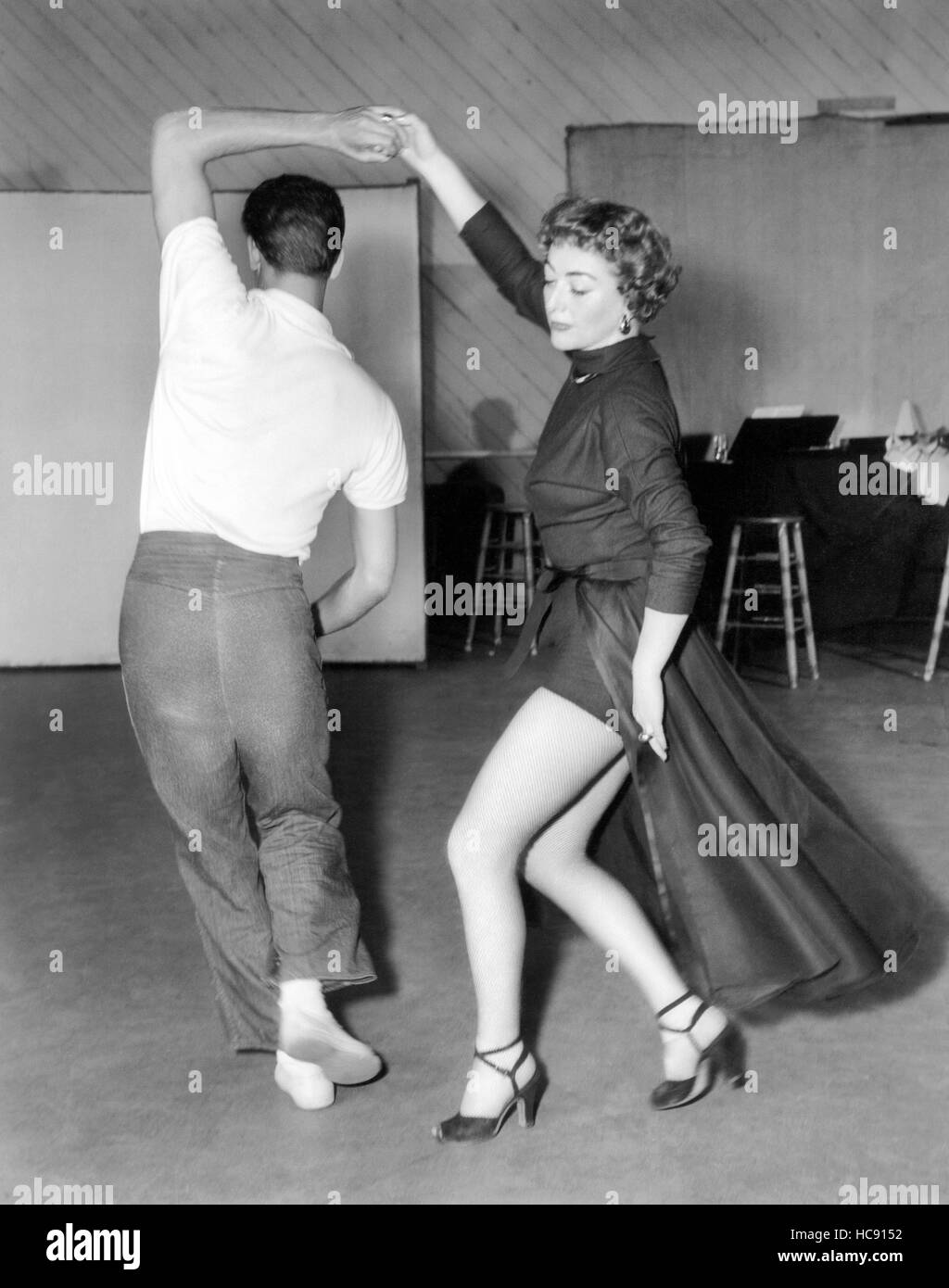 TORCH SONG, from left: dancer Mark Wilder, Joan Crawford, rehearsing ...