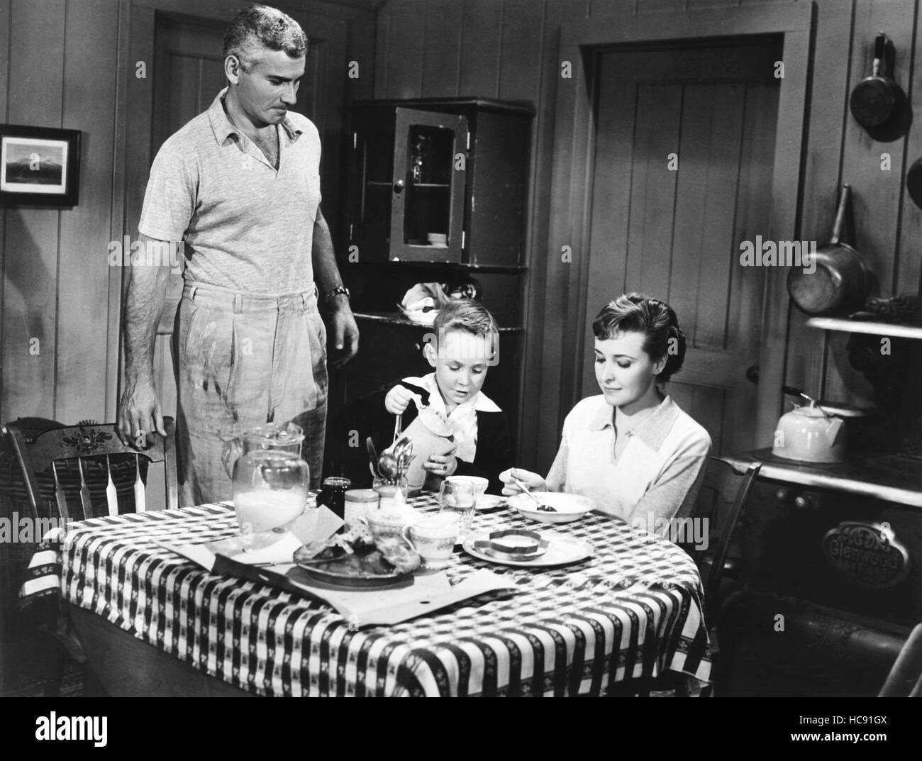 THE TOY TIGER, from left, Jeff Chandler, Tim Hovey, Laraine Day, 1956 ...