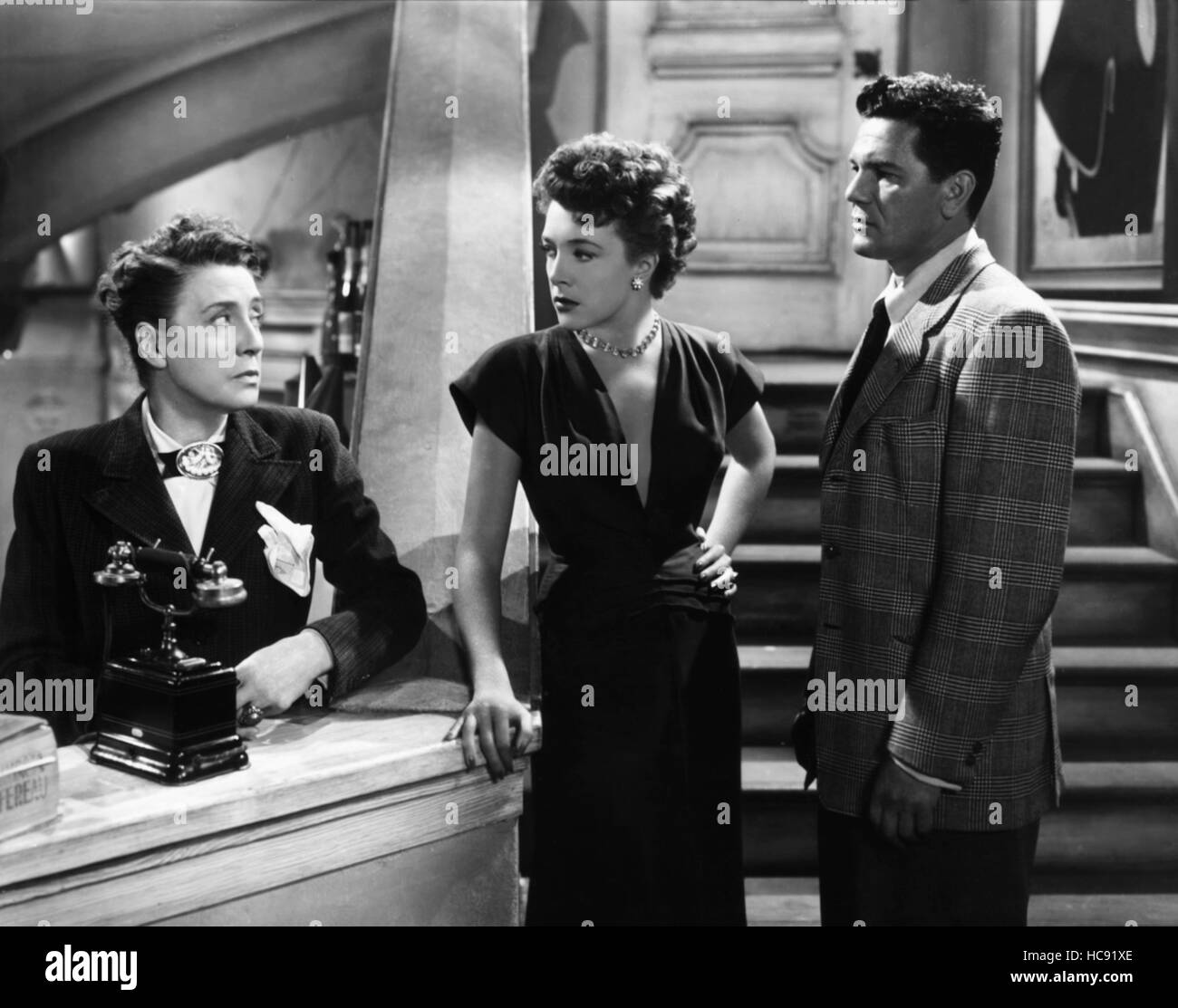 UNDER MY SKIN, from left: Ann Codee, Micheline Presle, John Garfield ...