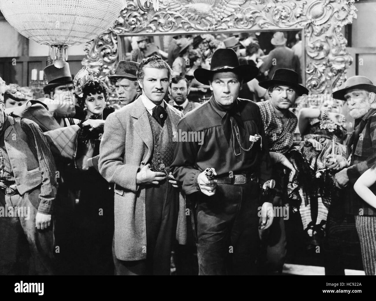 UNION PACIFIC , front from left: Robert Preston, Joel McCrea, Jack ...