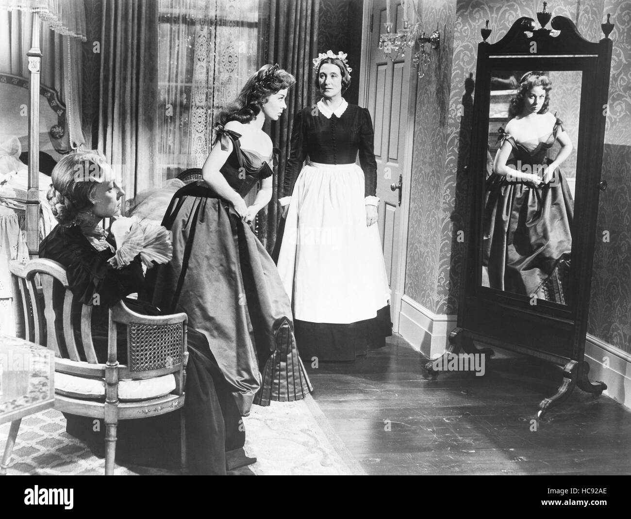 UNTAMED, first two from left: Agnes Moorehead, Susan Hayward, 1955. TM ...