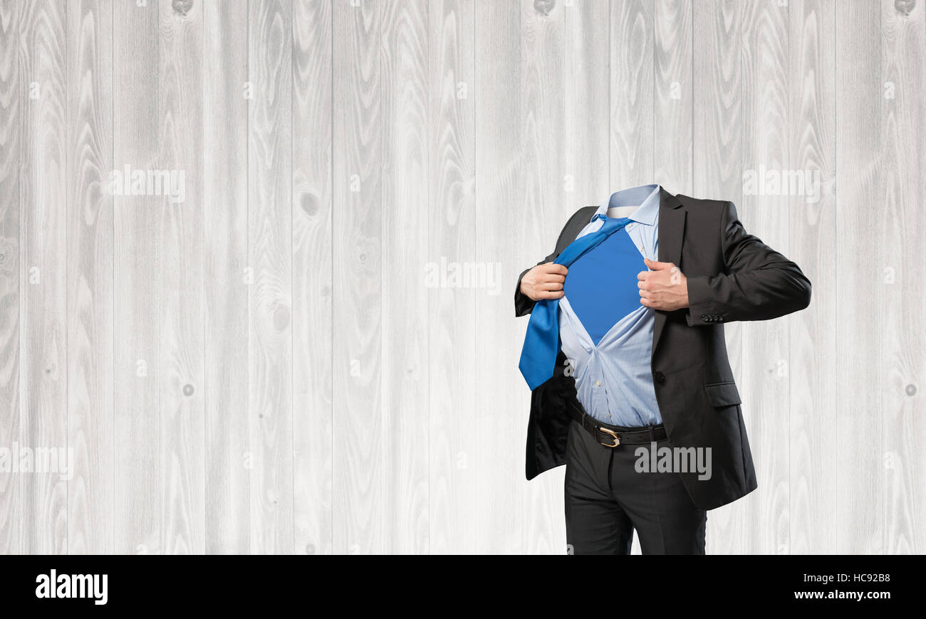 Headless super businessman Stock Photo - Alamy