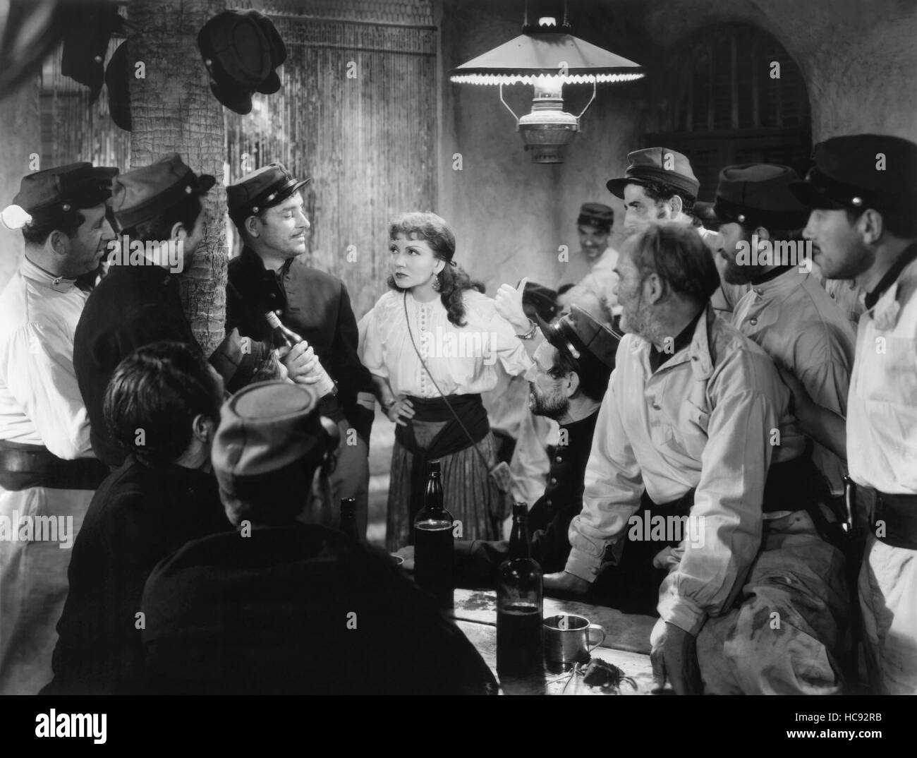 UNDER TWO FLAGS, rear from left: Ronald Colman, Claudette Colbert, 1936 ...