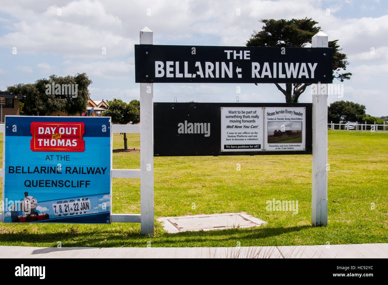 Station on the Bellarine Railway line at Queenscliff, Bellarine ...