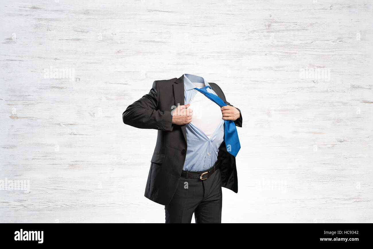 Headless super businessman Stock Photo - Alamy
