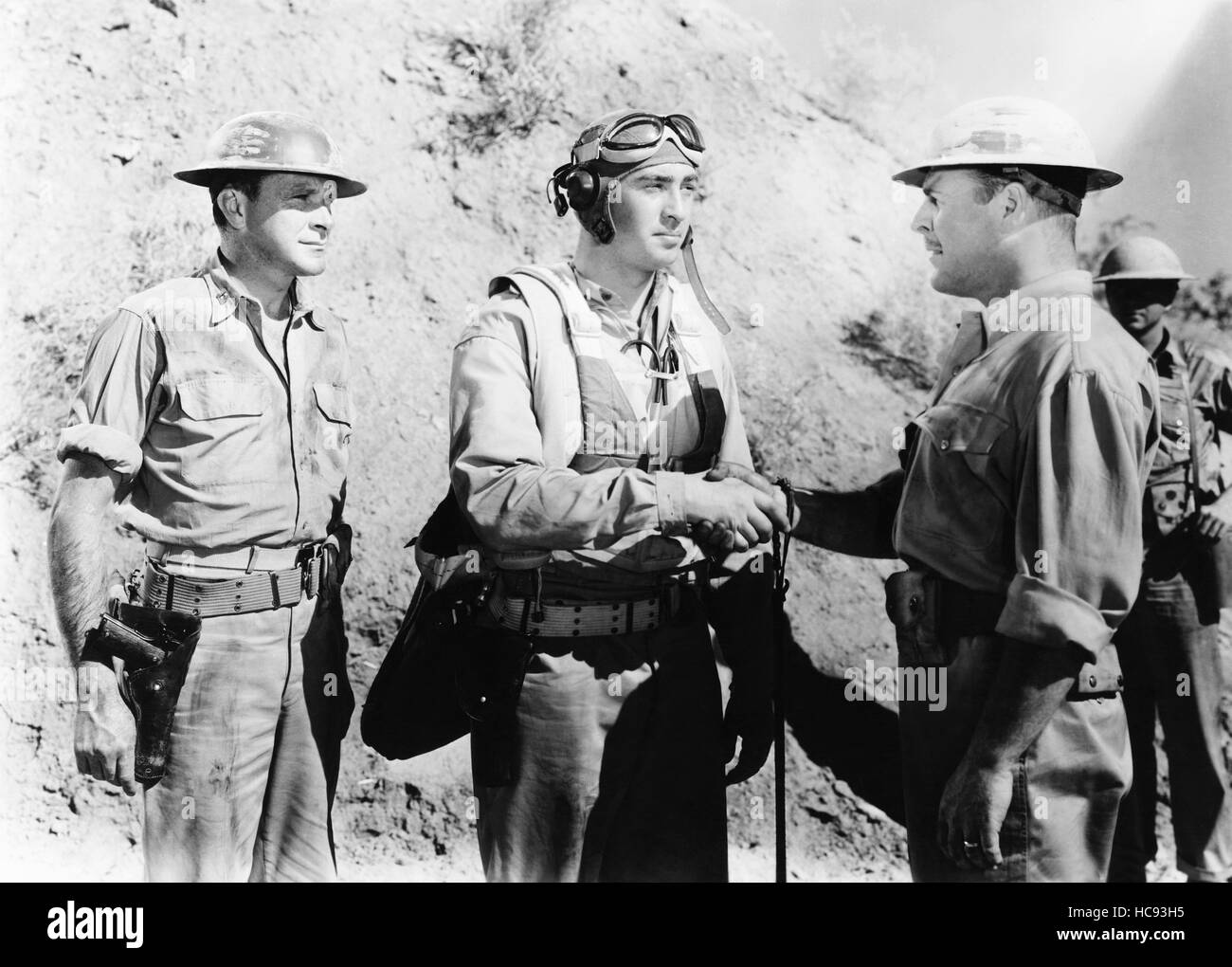 WAKE ISLAND, from left: Albert Dekker, Macdonald Carey, Brian Donlevy ...